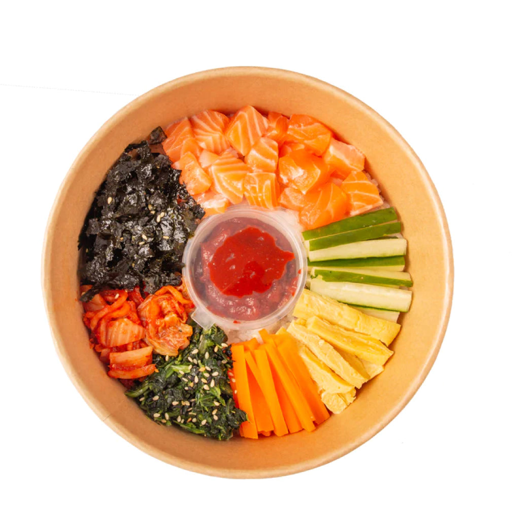 Salmon Bibimbap – Thammachart Seafood