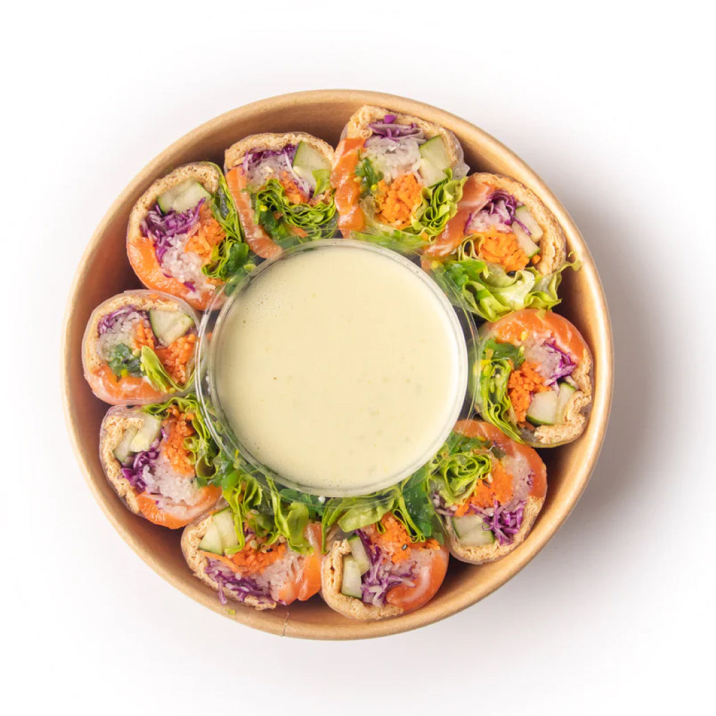 Smoked Salmon Rice Paper Rolls M – Thammachart Seafood