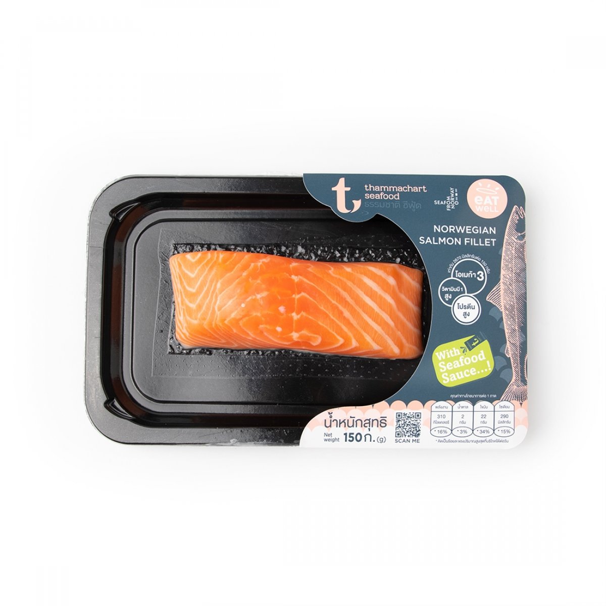 Frozen Norwegian Salmon Fillet with Seafood Sauce 150 g/pack ...