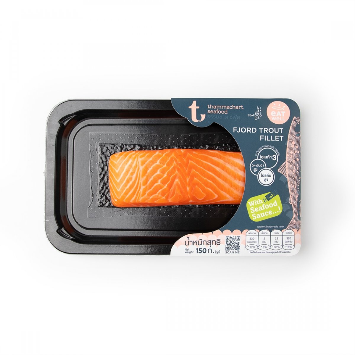 Frozen Fjord Trout Fillet with Seafood Sauce 150 g/pack – Thammachart ...